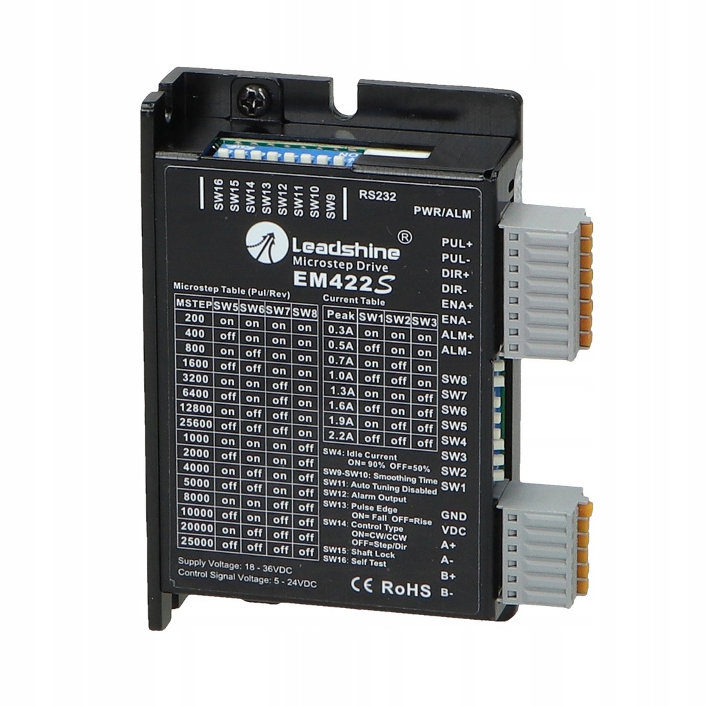 Sterownik silnika krokowego EM422S 2.2A Leadshine - 12111442744 - oficjalne archiwum Allegro