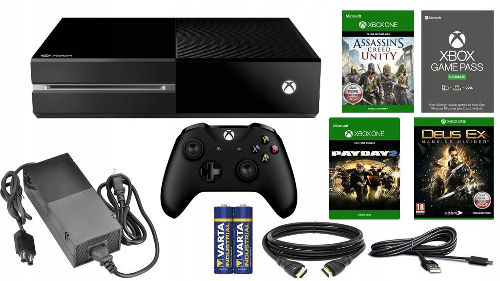 KONSOLA XBOX ONE X1 500GB + 3X GRA + GAME PASS - 8700127360 - oficjalne ...