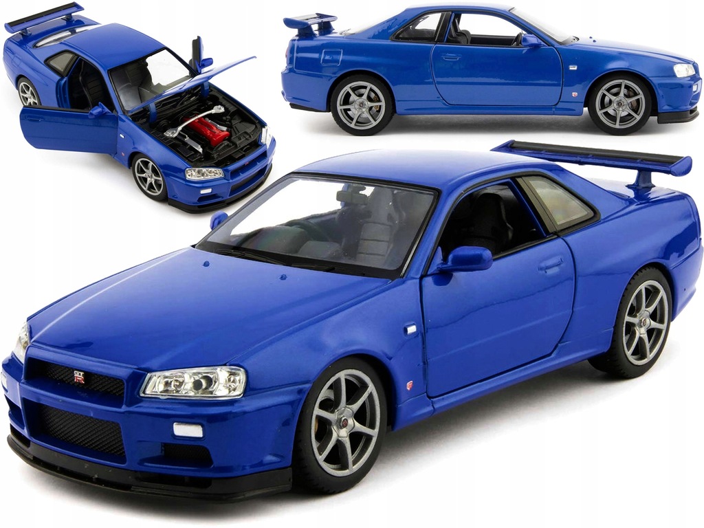 WELLY Samochód NISSAN SKYLINE GT-R R34 Model 1:24 - 13679519163 ...