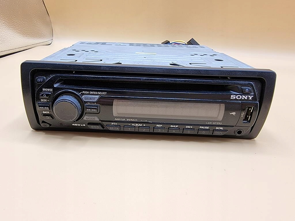 RADIO SONY CDX-GT31U CD/USB/AUX + ISO - 11540811753 - oficjalne archiwum Allegro