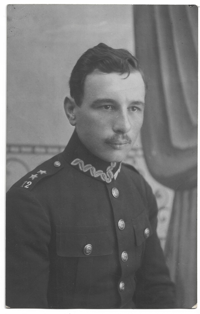 705 Wadowice 12 Pułk Piechoty 1936 rok Porucznik ostre portretowe DUŻE ...