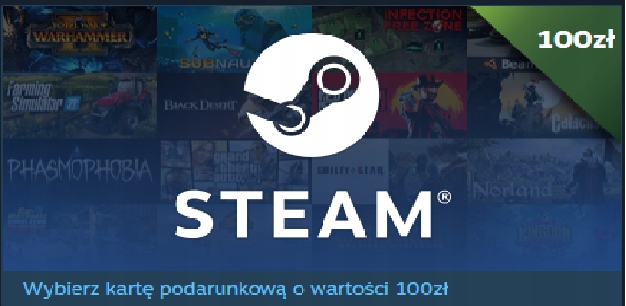 KARTA PODARUNKOWA STEAM 100 DOŁADOWANIE PORTFELA STEAM CS GO GRY PORTFEL - 16136158356 ...