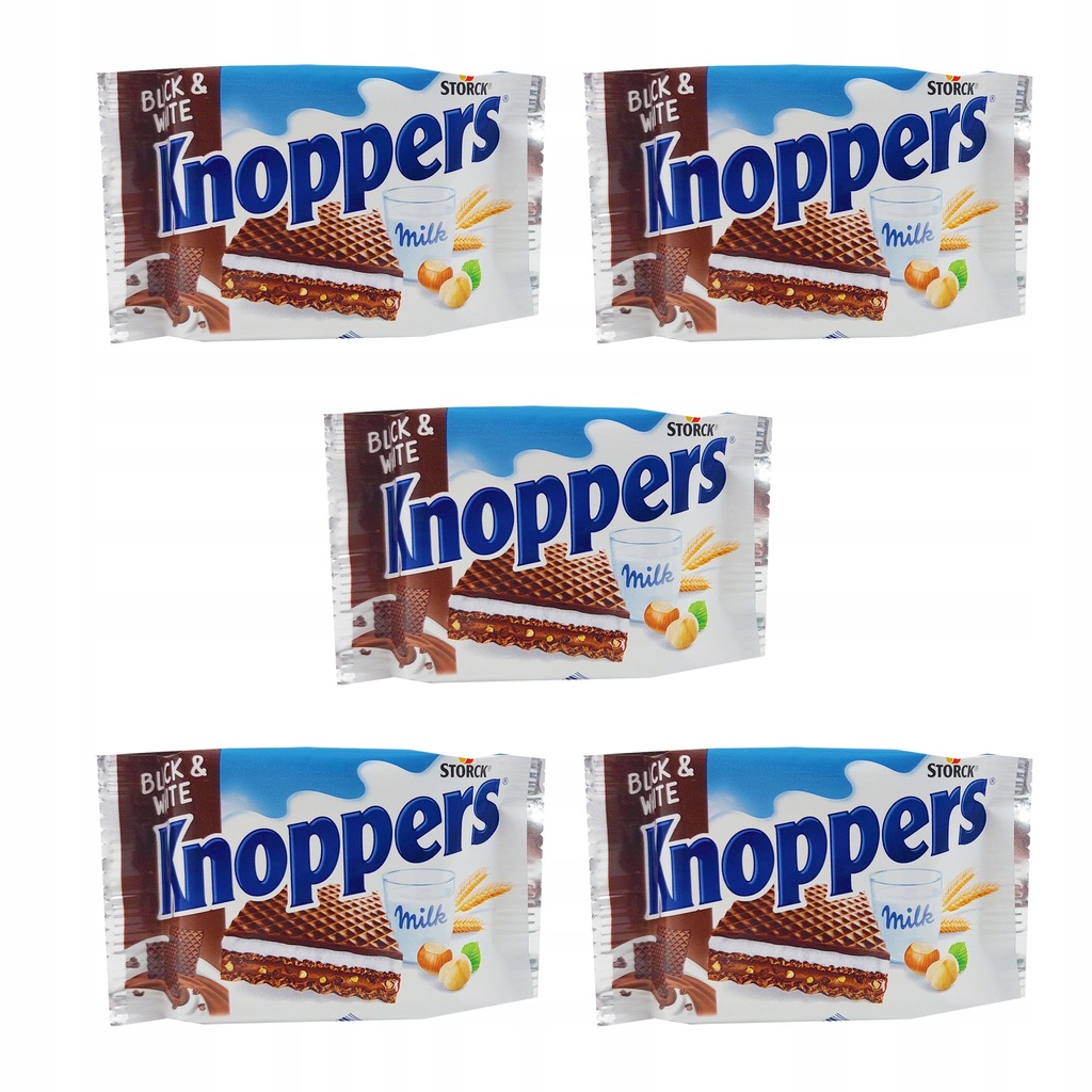 Wafelek Knoppers Black&White mleczno-orzech. 5x25g - 14185523070 ...
