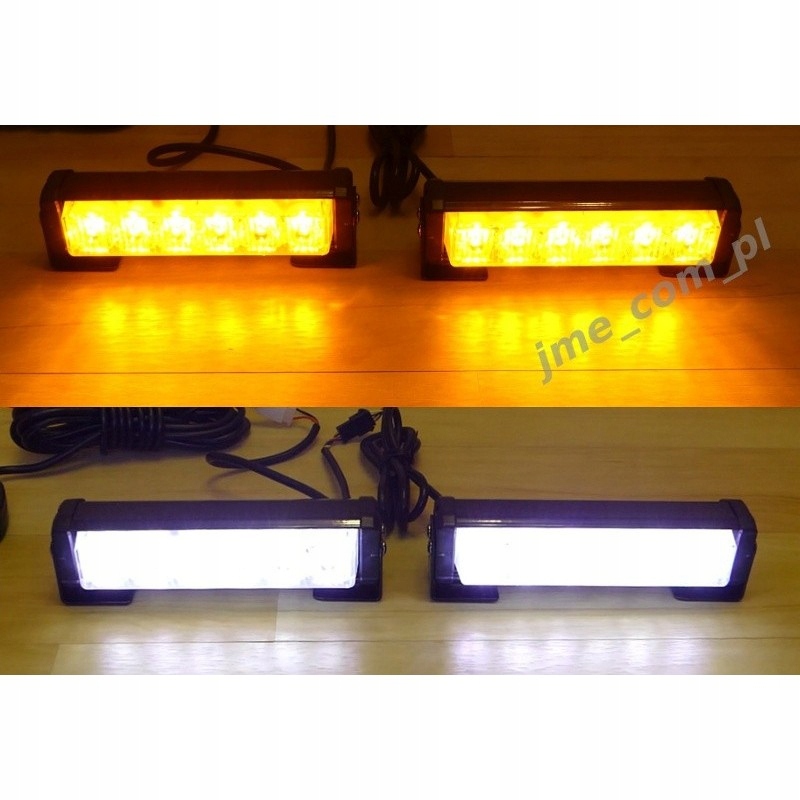 STROBOSKOPY LED 2 x 12W BELKOWE biało/żółte New ! - 11346820998 - oficjalne archiwum Allegro