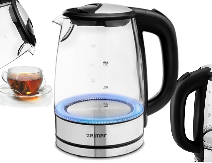 Czajnik ZELMER ZCK8024 2200W 1,7L Szkło - 9197488031 - oficjalne archiwum Allegro