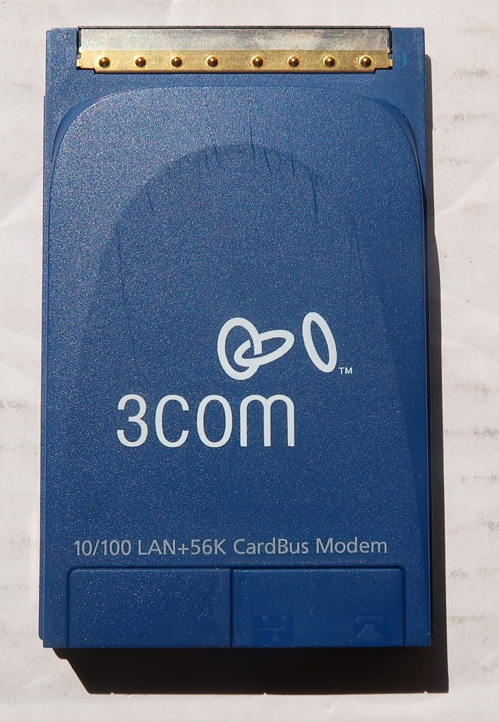 Karta PCMCIA 3COM LAN Ethernet 10/100 + 56K modem - 12454886308 ...