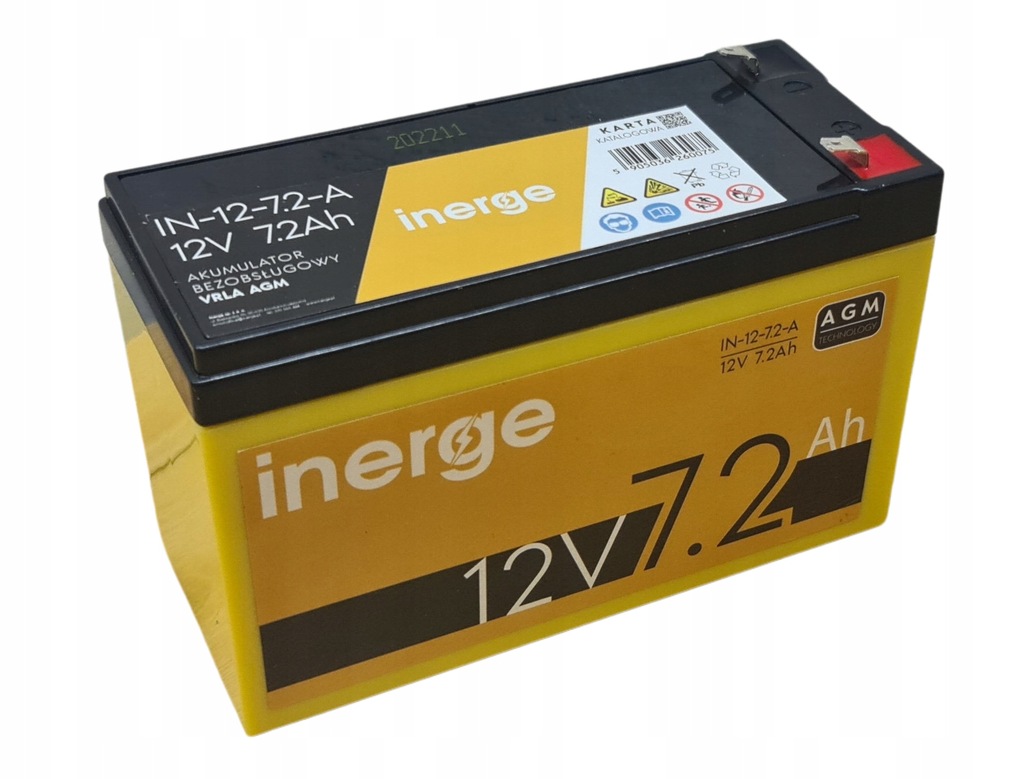 AKUMULATOR VRLA AGM 12V 7.2Ah (wymiar 7Ah) CI - 14745663380 - oficjalne archiwum Allegro