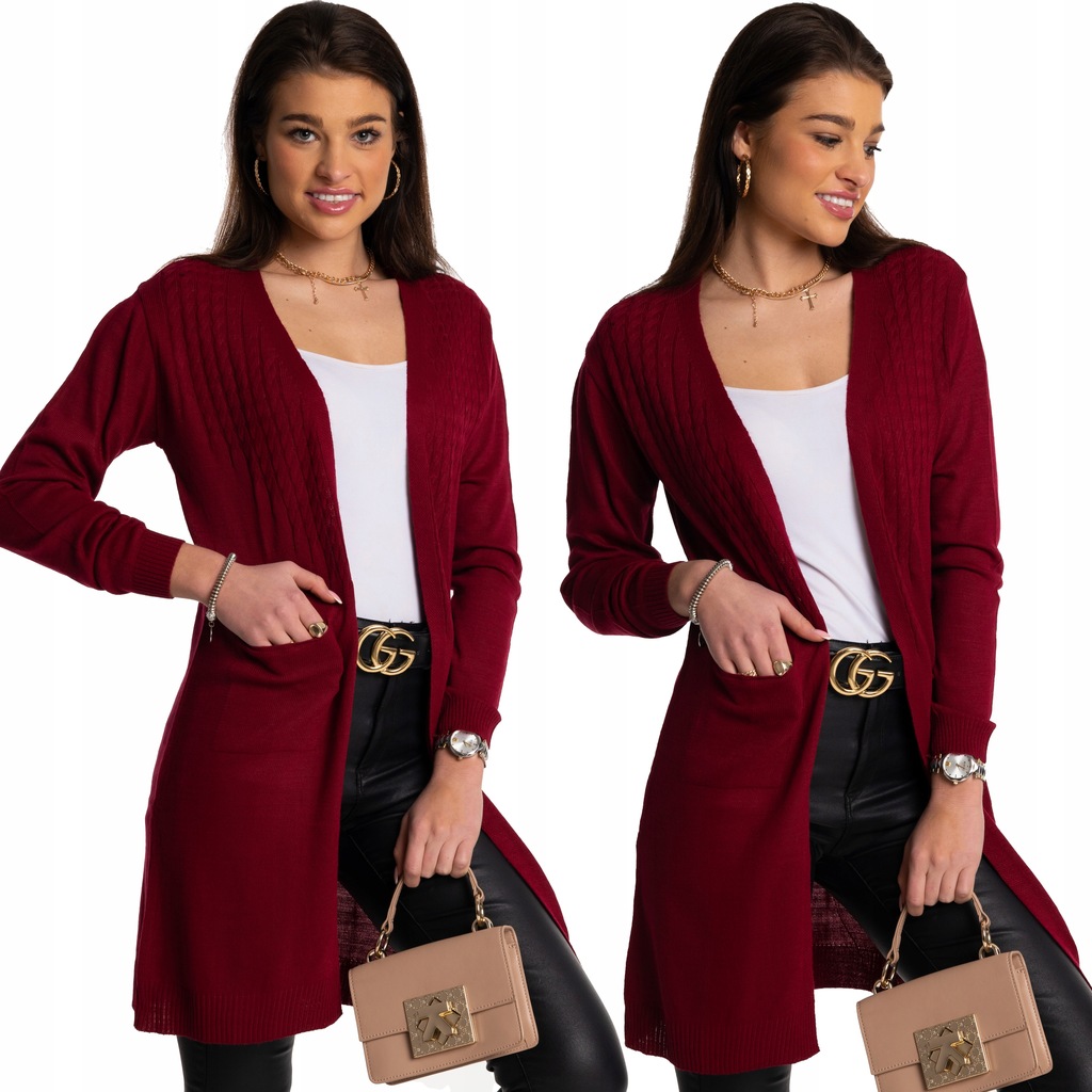 Milusi Modny SWETER KARDIGAN Piękne Kolory 3546 - 14605962179 ...