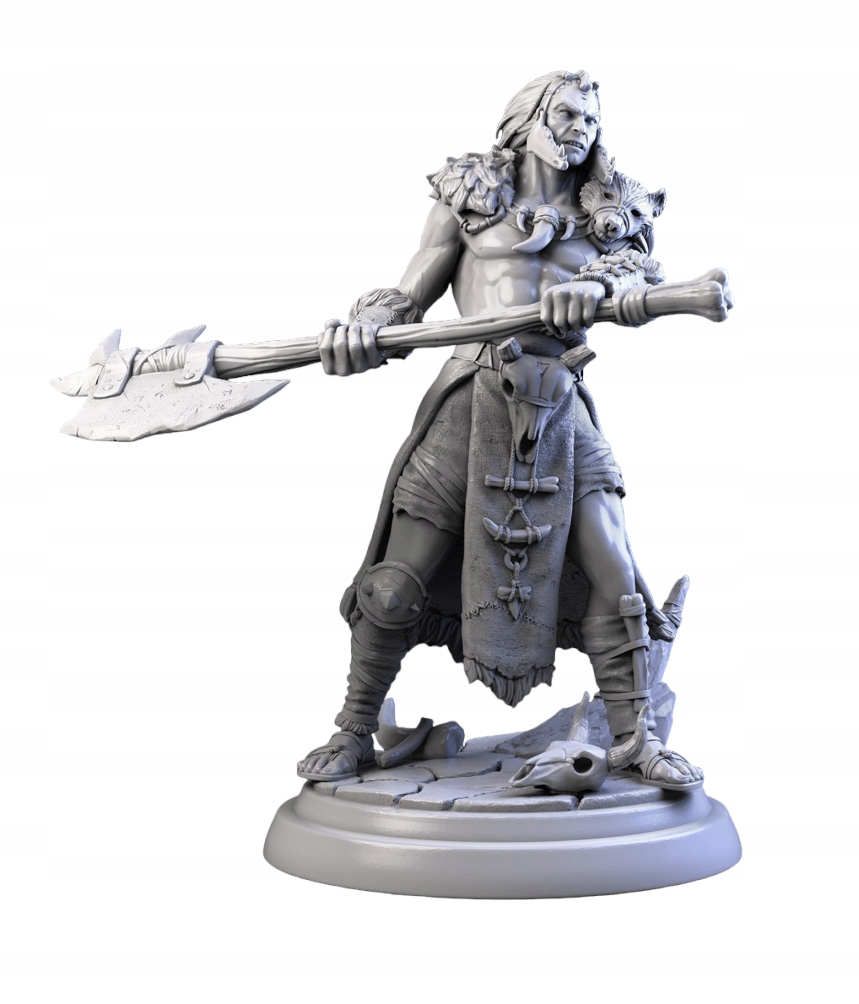 Barbarian warlord figurka rpg dnd druk 3d 8k - 14310609837 - oficjalne archiwum Allegro