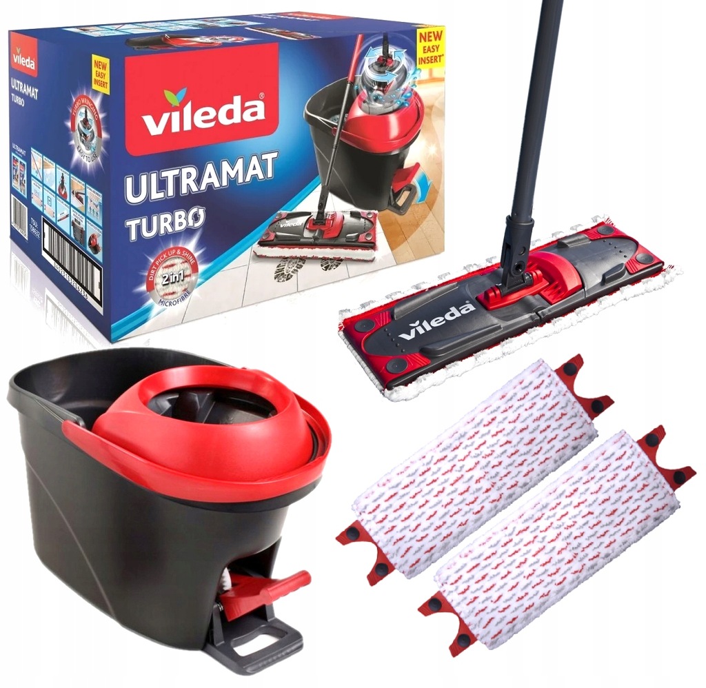 VILEDA MOP OBROTOWY PŁASKI WILEDA ULTRAMAT TURBO - 11749183247 ...