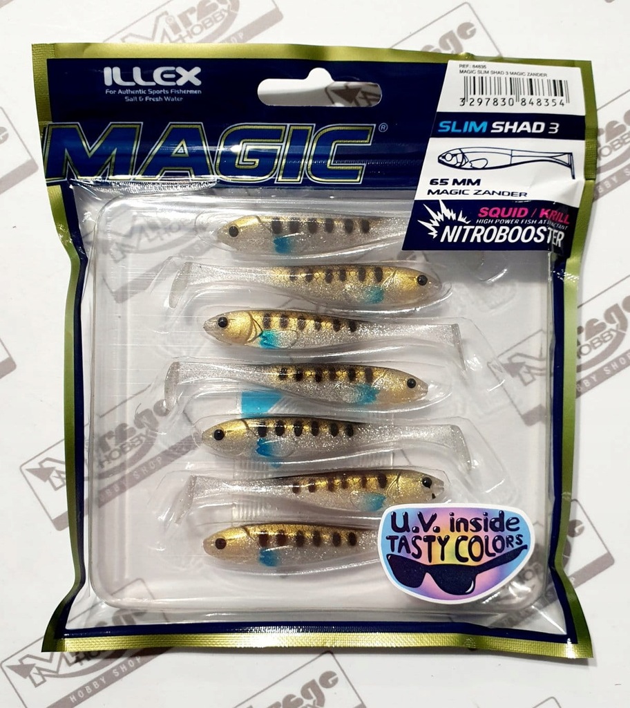 GUMA ILLEX MAGIC SLIM SHAD 3 (6,5cm) - MAGIC ZANDE - 12190762011 - oficjalne archiwum Allegro