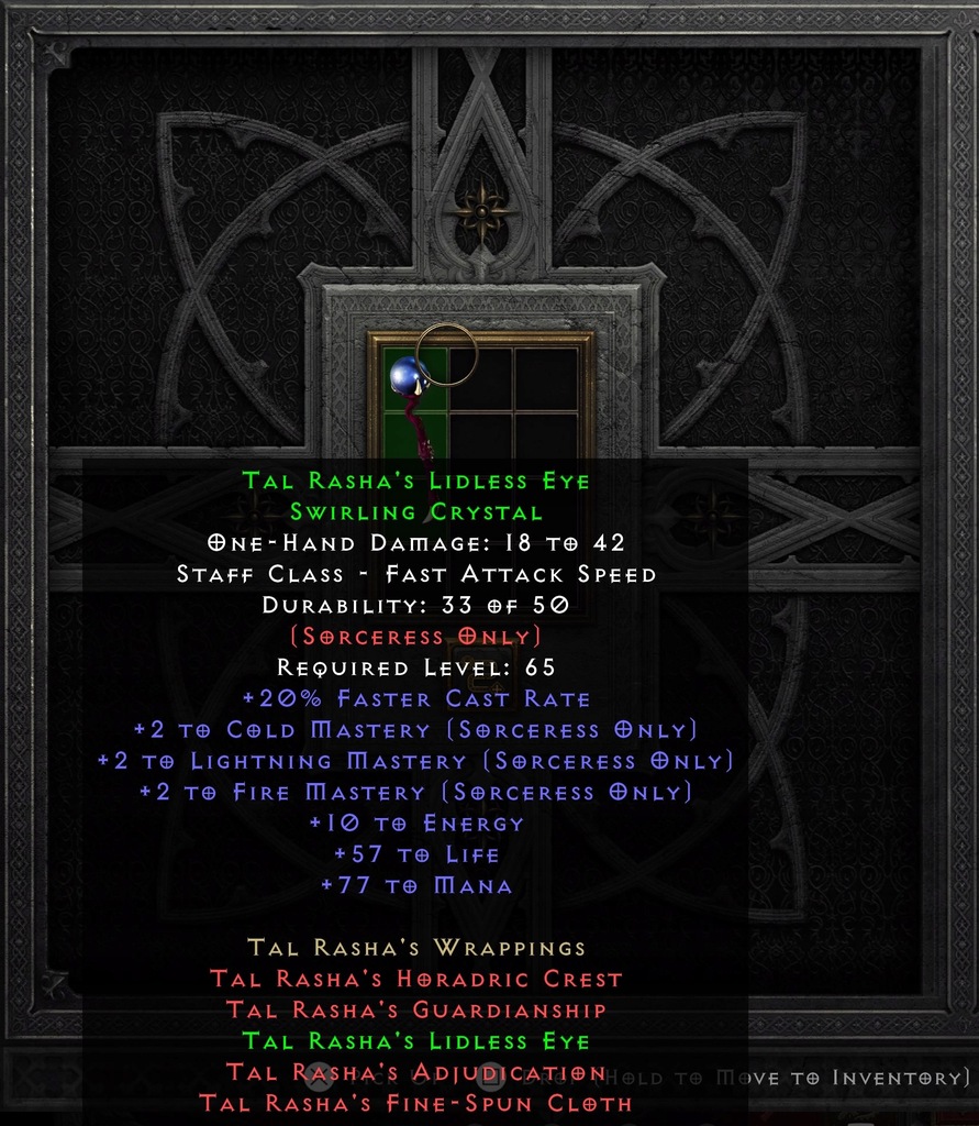 Diablo II Resurrected D2 LoD|Tal Rasha's Eye| PS5 - 11458117596 ...