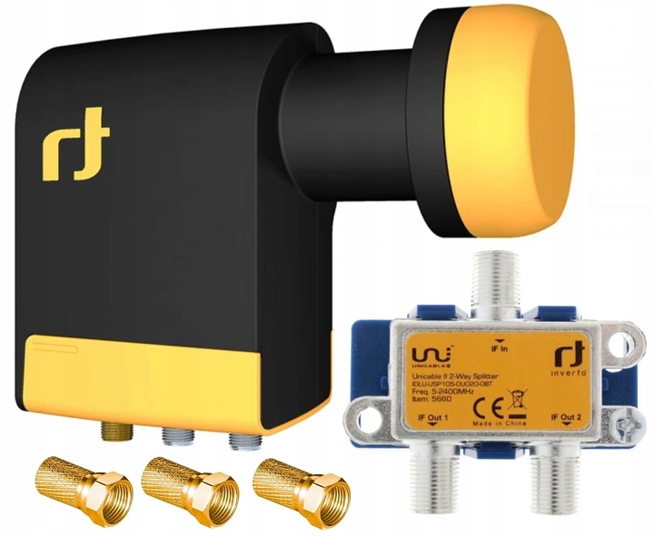 KONWERTER UNICABLE QUAD TWIN INVERTO FULL HD 4K - 6934717113 - oficjalne archiwum Allegro