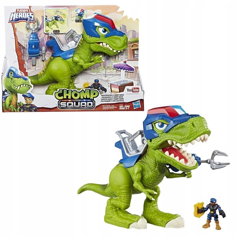 Hasbro Chomp Squad Troopersaurus Dinozaur T-REX - 9953678952 ...