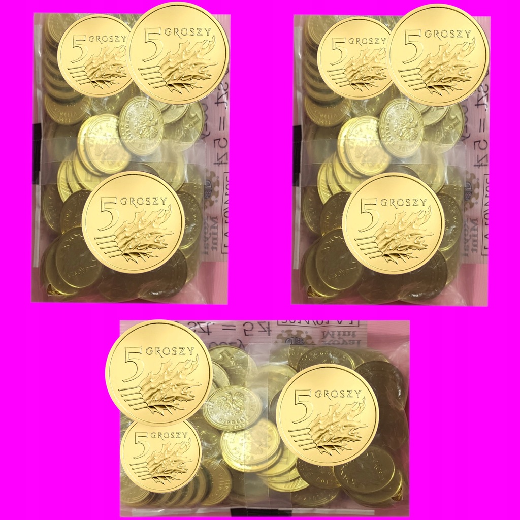 5 groszy 2023 X 3 Woreczki Mennicze 300 sztuk monet - 15419669566 - oficjalne archiwum Allegro