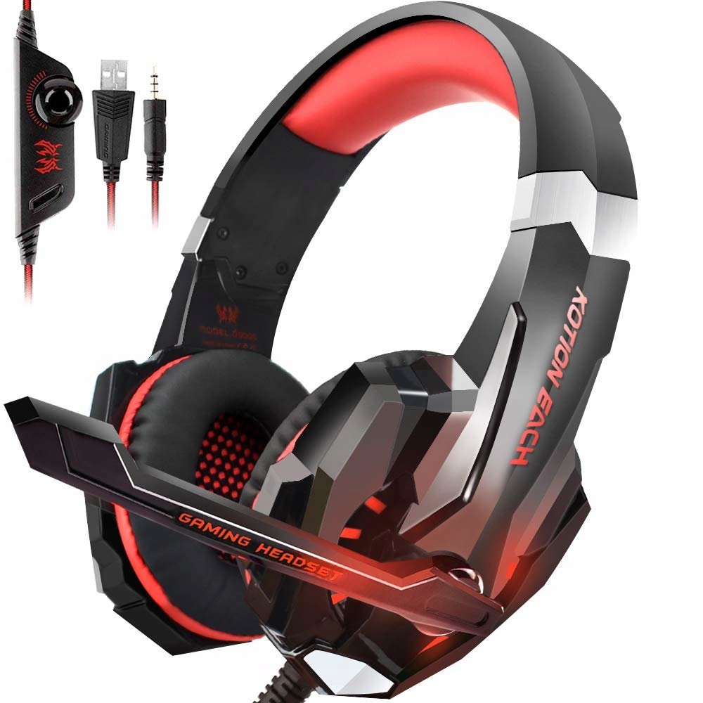 (RED) Gaming Headset PS4 xbox one,PC Over-Ear - 12393466187 - oficjalne ...