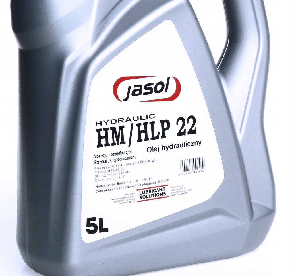 OLEJ HYDRAULICZNY JASOL HYDRAULIC HM/HLP 22 5L - 8569939478 - oficjalne archiwum Allegro