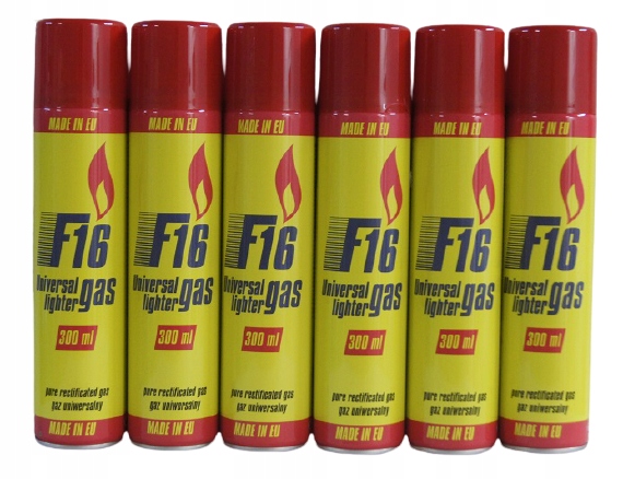 6 x GAZ F 16 - 300ml do zapalniczek, zapalarek - 14521316730 - oficjalne archiwum Allegro
