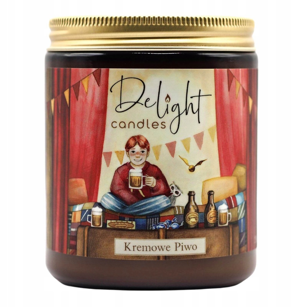 Świeca sojowa zapachowa - Kremowe Piwo - karmel, toffi - DeLight ...