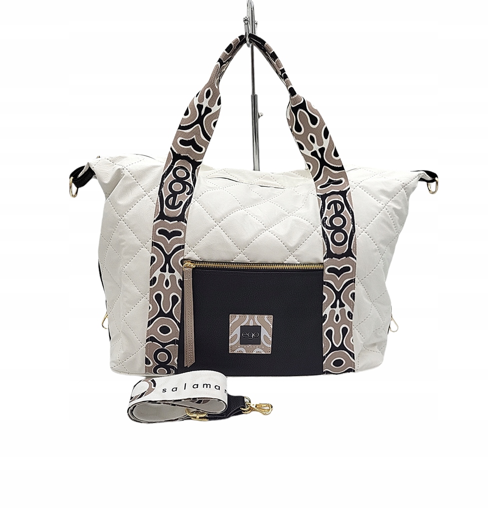 Duża torba sportowa FITNESÓWKA EGO Animal Collection biała ...