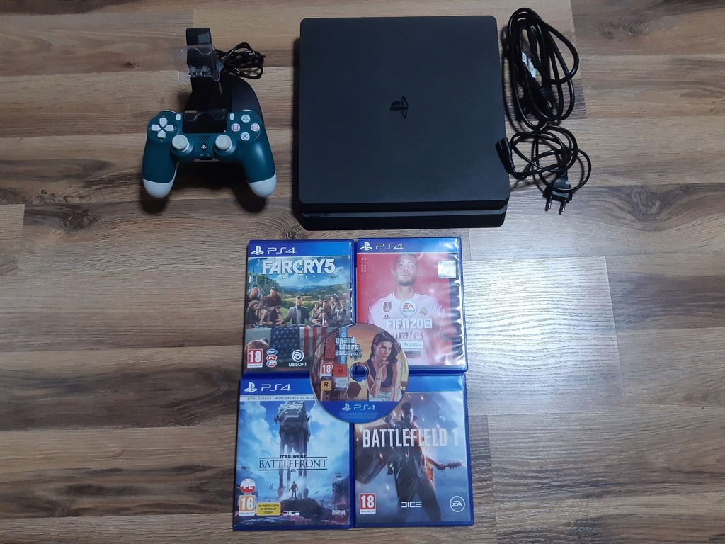 SONY PlayStation 4 PS4 Slim 500 GB + PAD + 57 GIER - 12180250573 ...