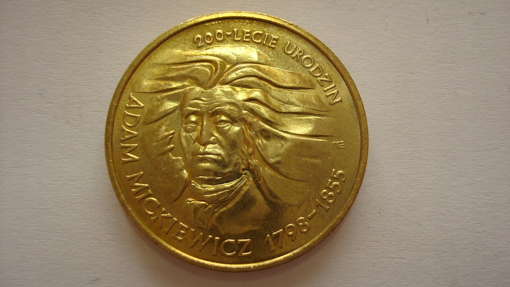 Moneta 2 złote Mickiewicz 1998 stan 1- - 13718563686 - oficjalne ...