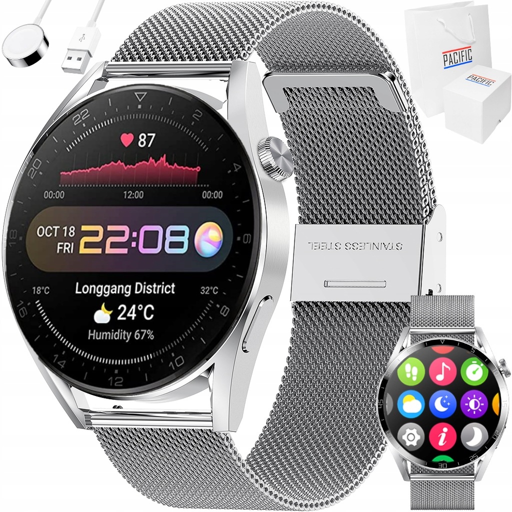 Купить РОСКОШНЫЕ мужские умные часы PRESSURE AMOLED POLISH: отзывы, фото и характеристики на ...