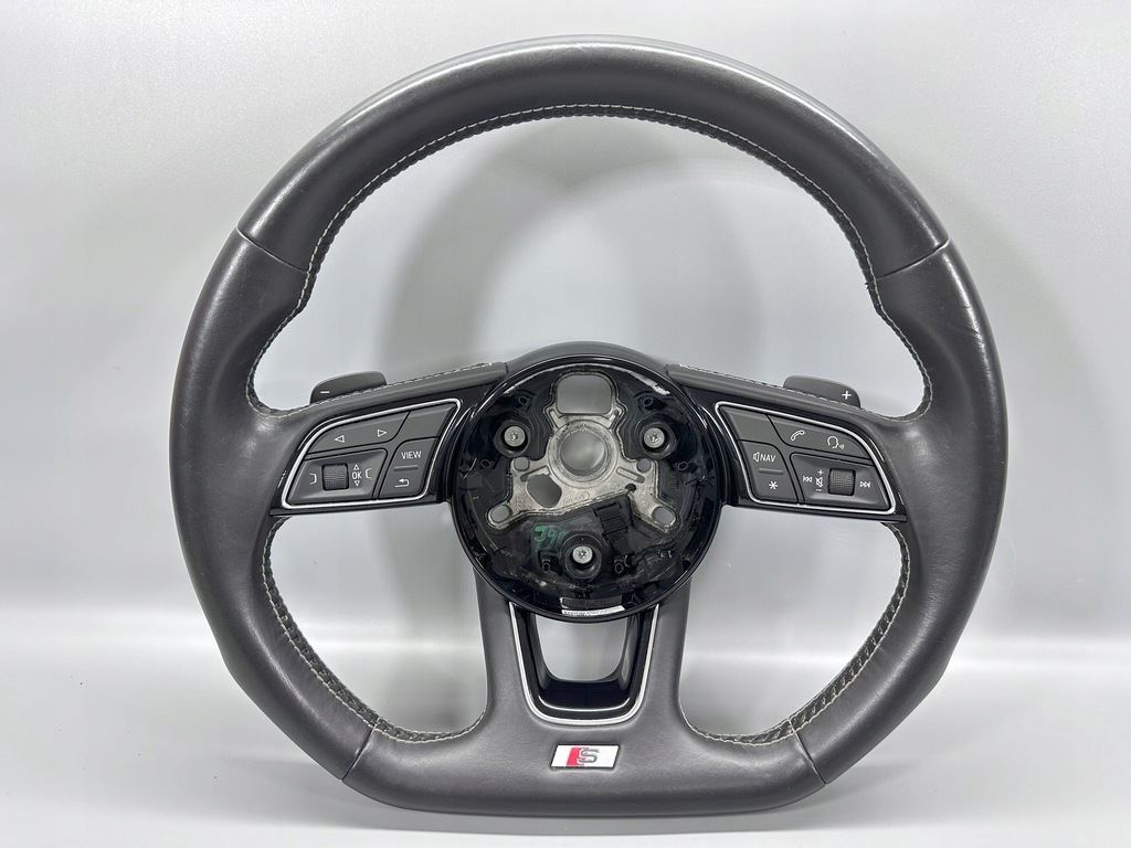 AUDI A4 S4 B9 A5 S5 F5 8W KIEROWNICA SKÓRZANA ŚCIĘTA ŁOPATKI S-LINE VIRTUAL - 14983640949 ...