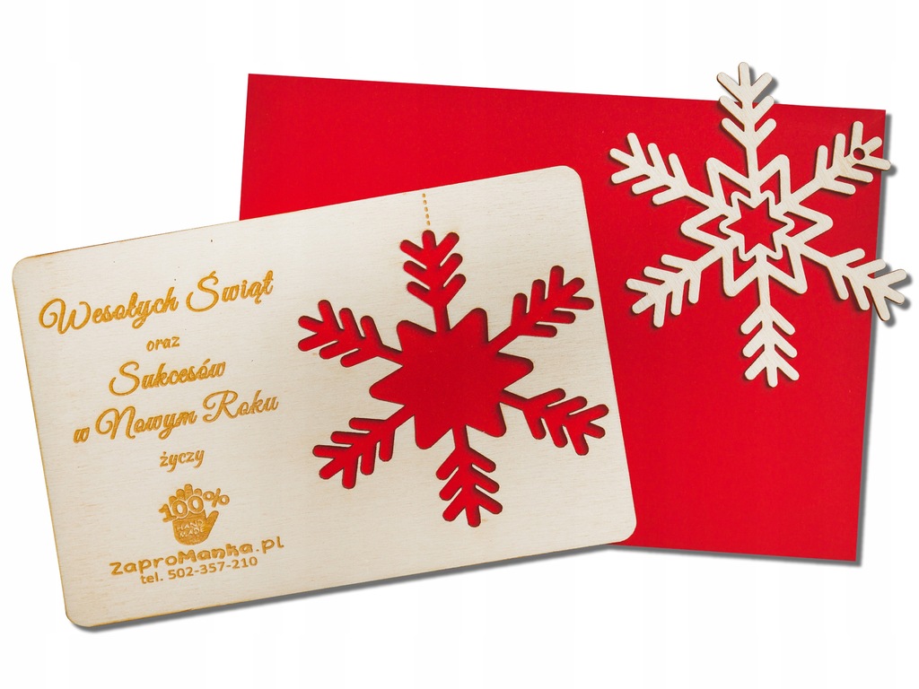 DIY Kartka ŚWIĄTECZNA z ŚNIEŻYNKĄ 2w1 LOGO grawer - 11305807495 ...