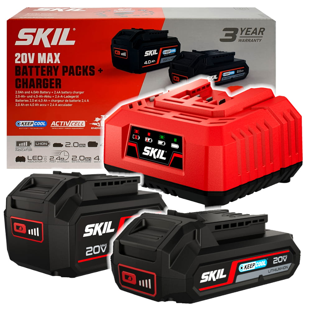 Zestaw Skil 20V Akumulator 1x2Ah 1x4Ah Ładowarka - 13518322451 ...