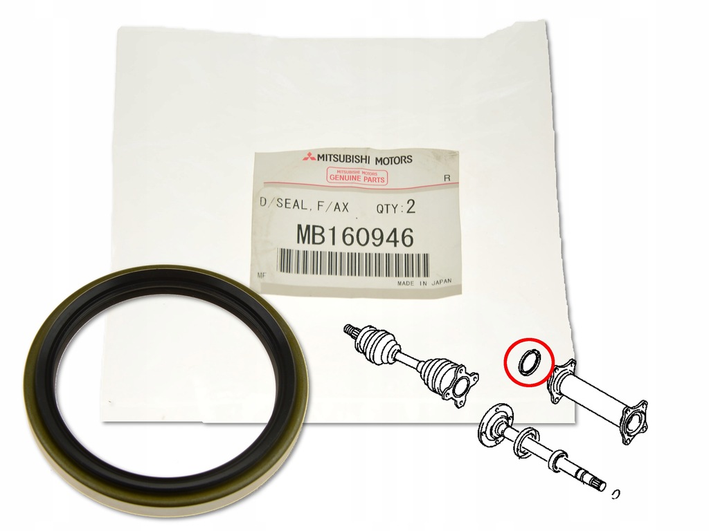 MITSUBISHI L200 06- USZCZELNIACZ PÓŁOSI MB160946 - 10077861058 ...