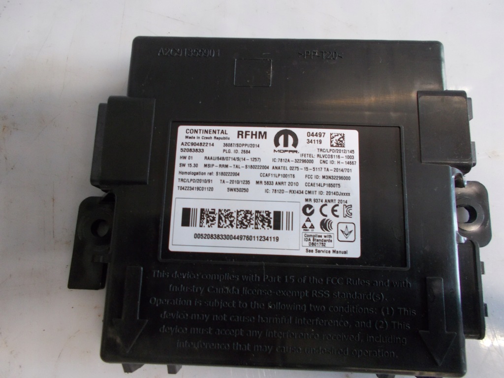 STEROWNIK MODUŁ RFHM JEEP RENEGADE 2018- - 10813625233 - oficjalne ...