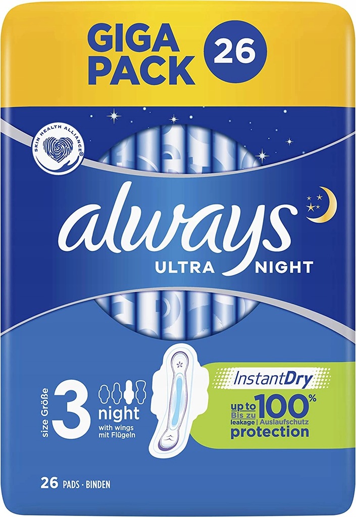 PODPASKI SKRZYDEŁKA ALWAYS ULTRA NIGHT R:3 26 SZT - 13464107108 ...