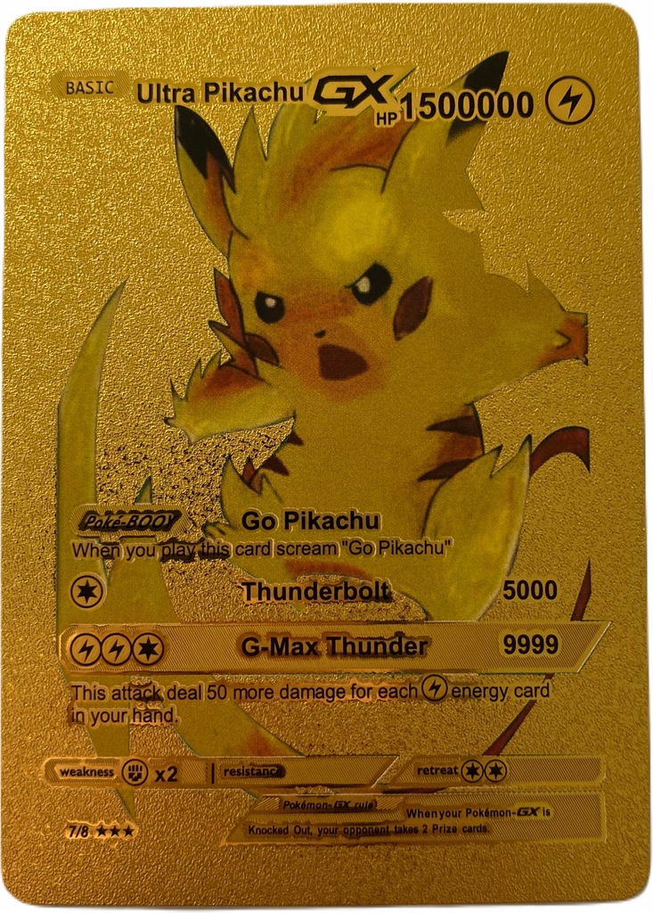 Złota Karta Pokemon Ultra Pikachu GX - 13538781505 - oficjalne archiwum ...