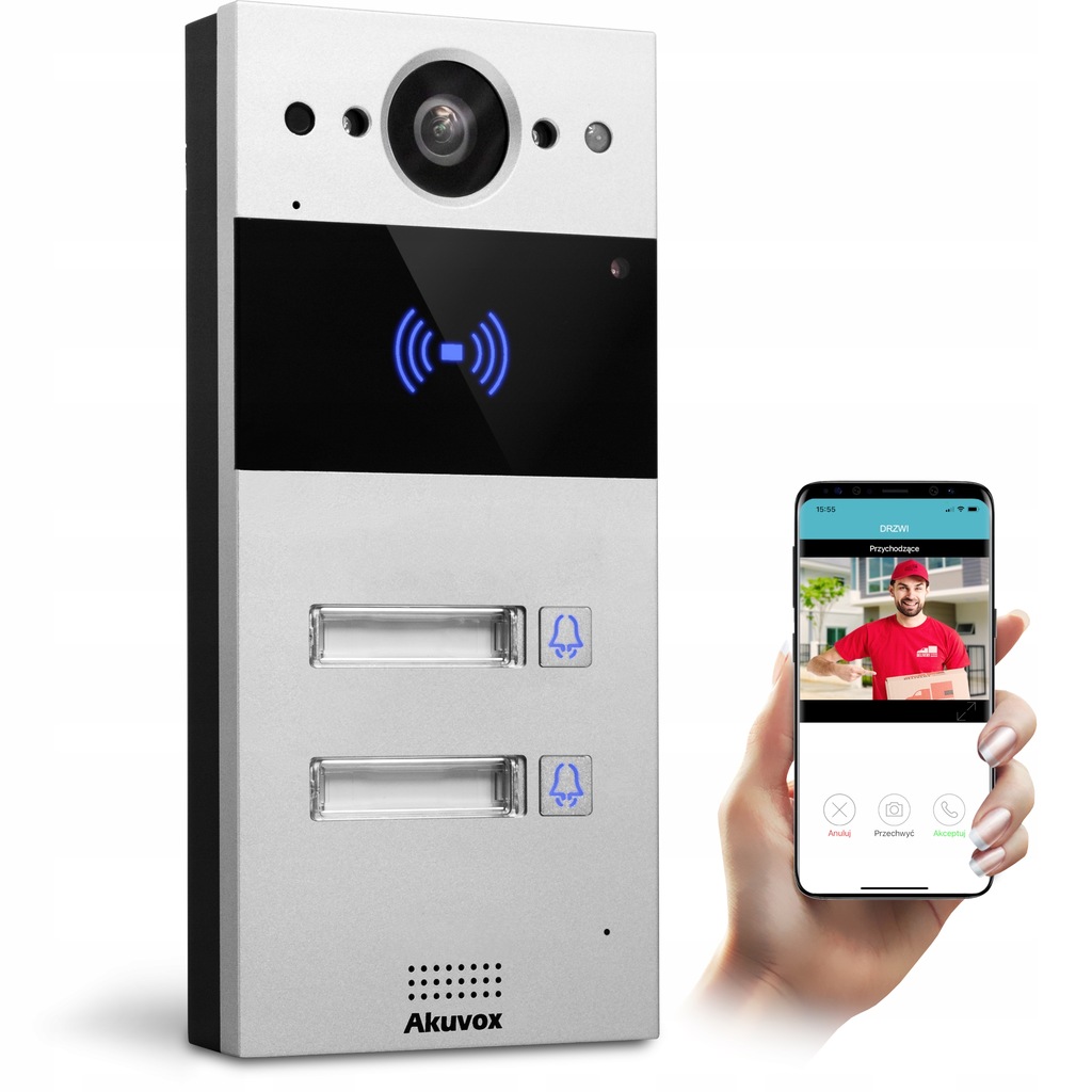 WIDEODOMOFON IP Dwurodzinny Wideo Domofon R20BX2 - 10174920585 ...