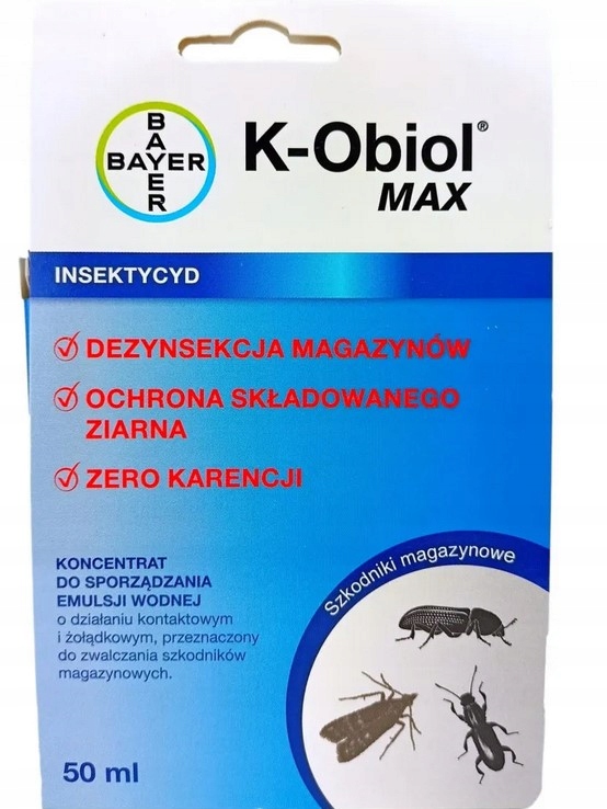 K-Obiol Max 50ml Bayer szkodniki magazynowe wołek - 12345138170 ...