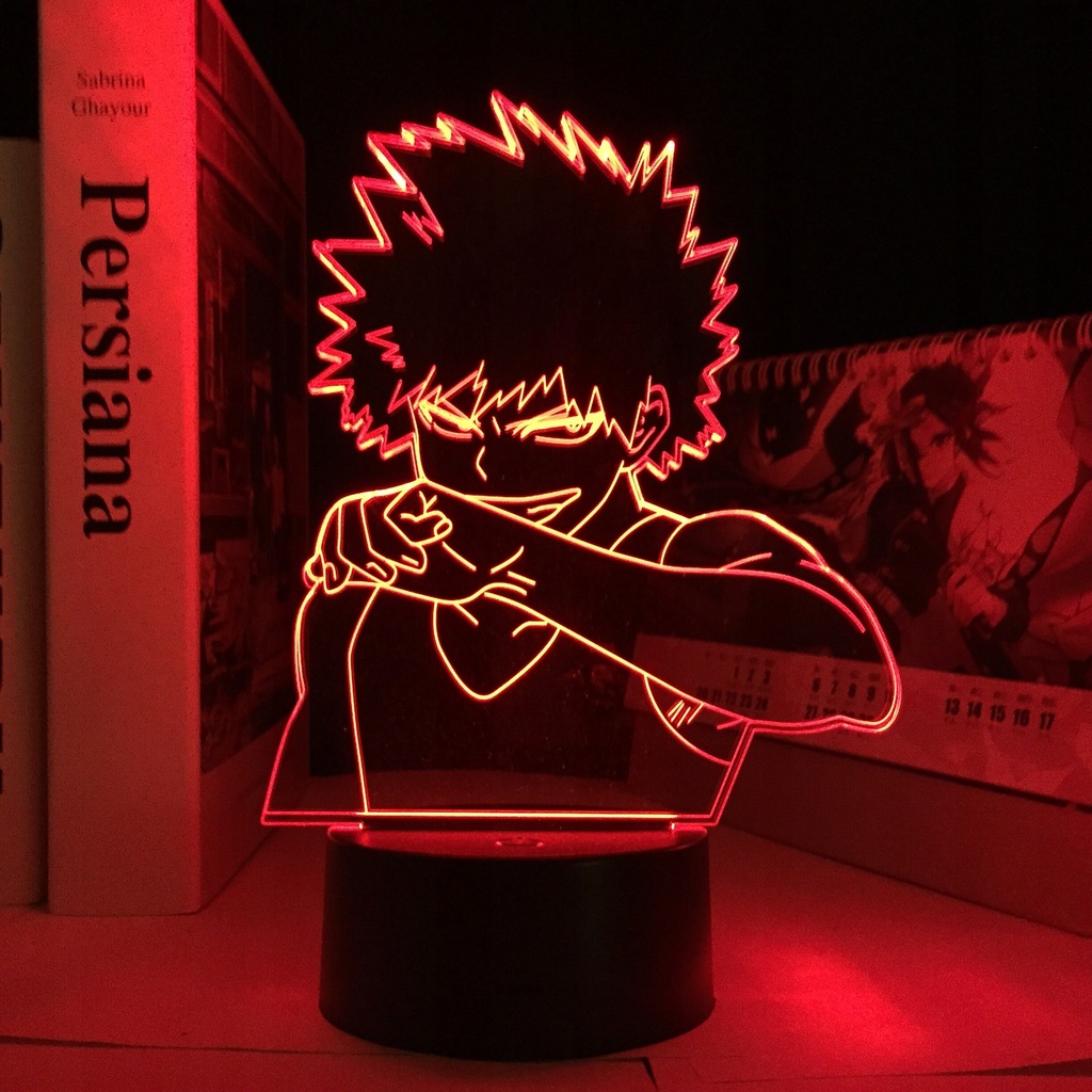 Katsuki Bakugo rysunek Anime My Hero Academia LED - 12653411264 ...