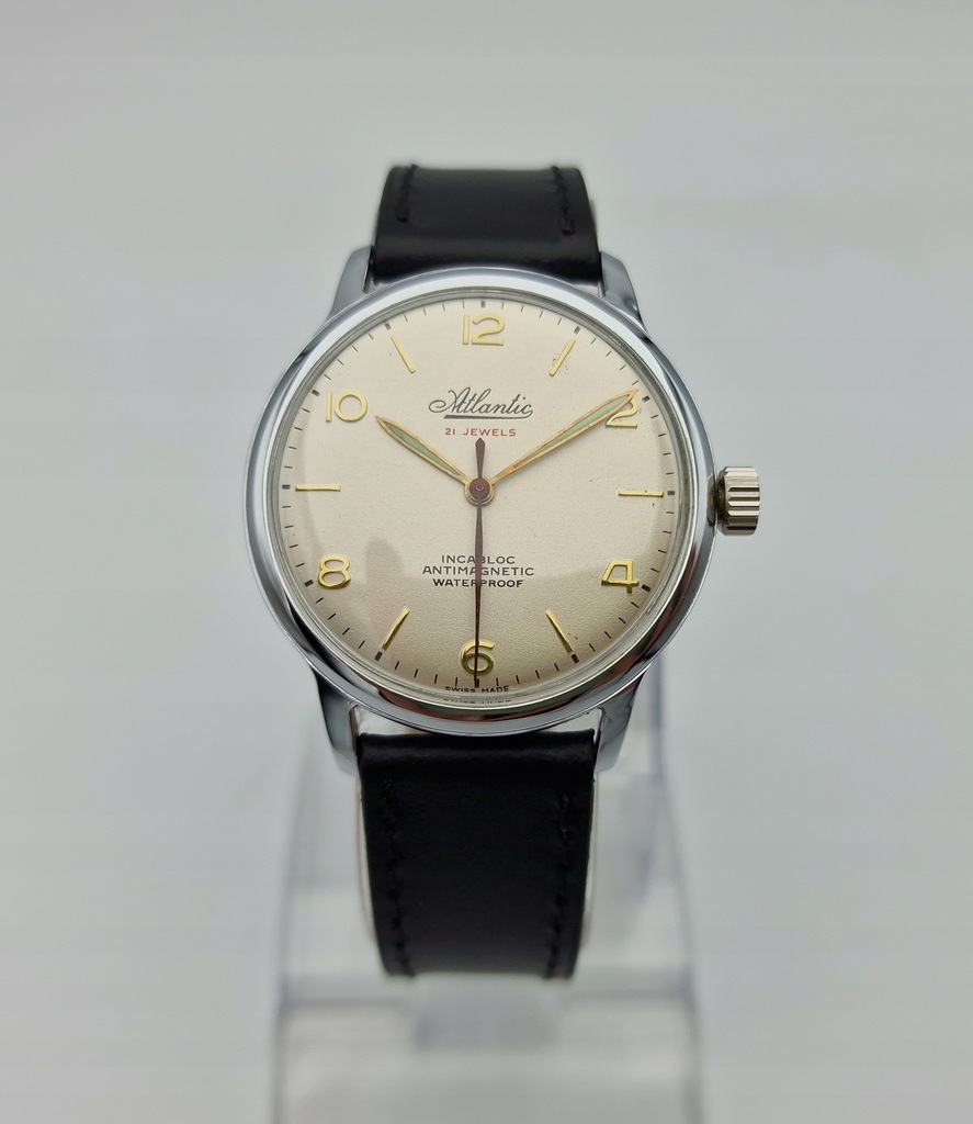 DUŻY ATLANTIC 21 JEWELS LATA 50-TE - JAK Z FABRYKI - 13714089430 ...