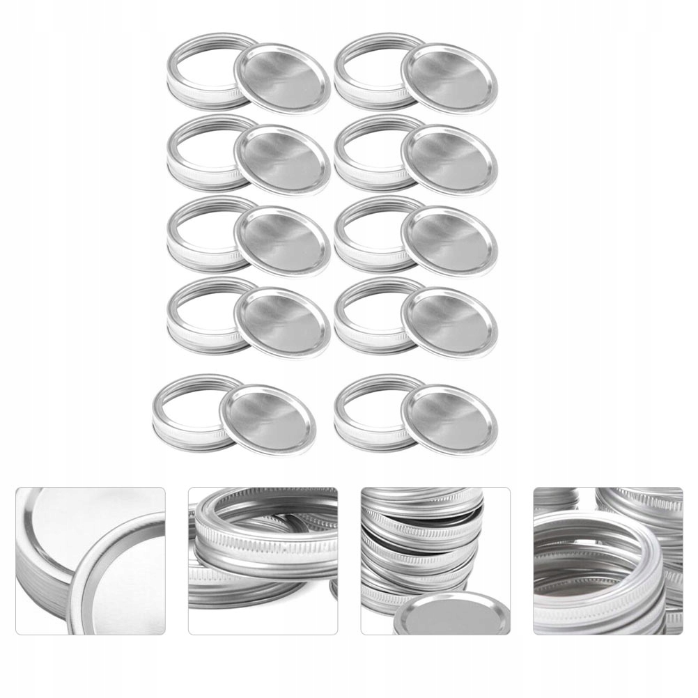 MASON JARS METAL RING COVER POUR LIDS 10 PCS - 14620974522 - oficjalne ...