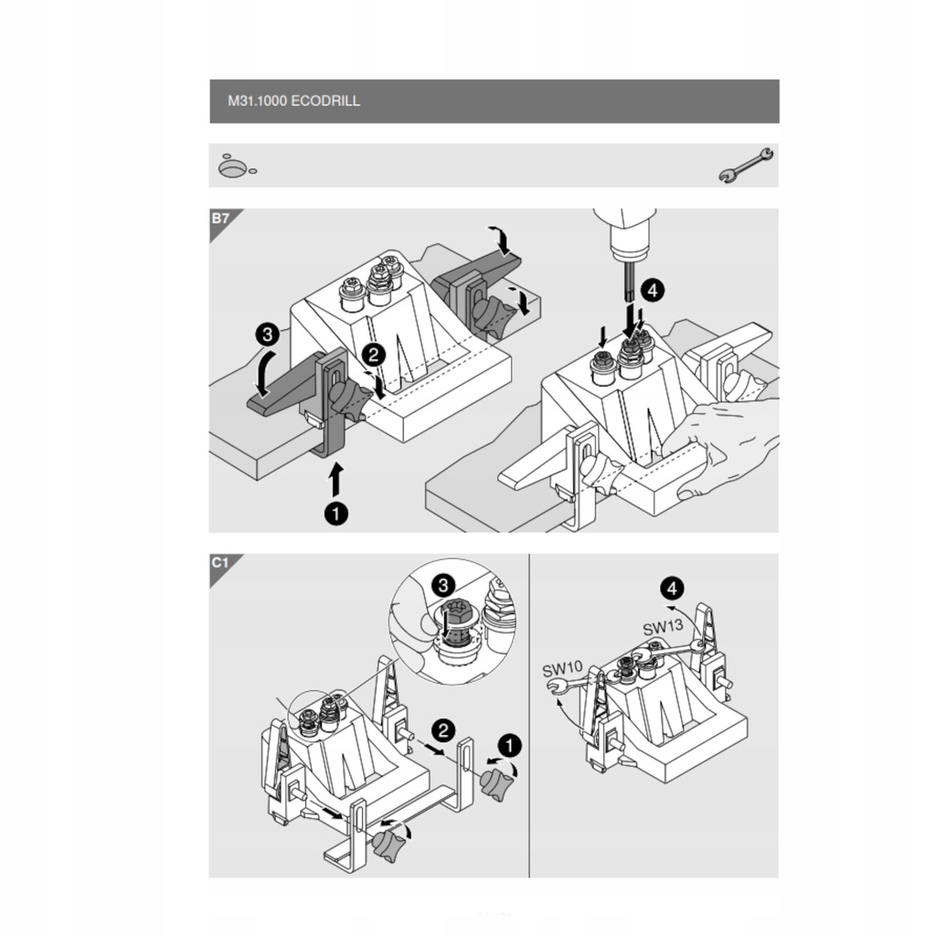 BLUM M31.1000 ECODRILL szablon wiertarski, matryca - 12153529647 ...