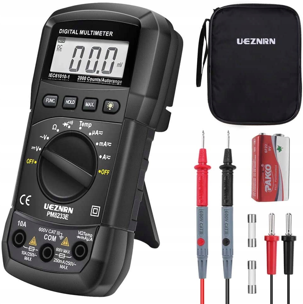 Woltomierz Amperomierz Omomierz z pomiarem temper. - 12111790898 - oficjalne archiwum Allegro