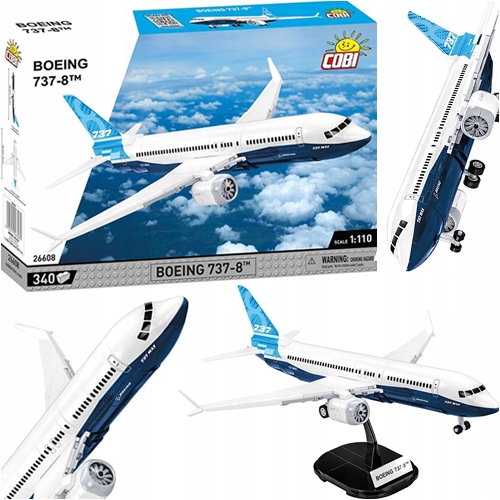 COBI BOEING 737-8 SAMOLOT PASAŻERSKI ODRZUTOWY KLOCKI KONSTRUKCYJNE ...