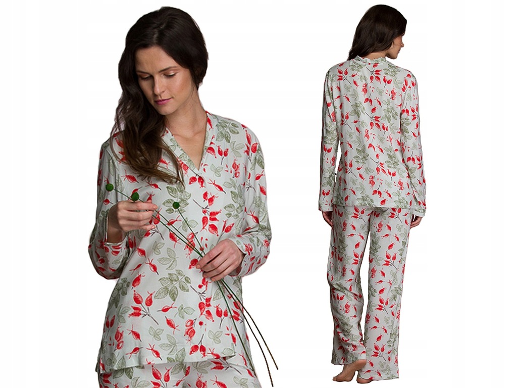 WZORZYSTA ROZPINANA PIŻAMA DAMSKA LNS 207 Key - 11361089212 - oficjalne ...