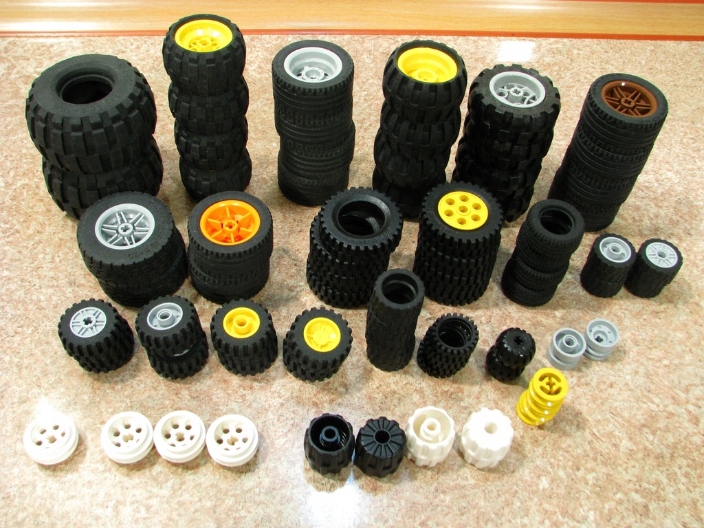 LEGO TECHNIC MIX KOŁA OPONY FELGI RÓŻNE ROZMIARY - 8290588065 ...