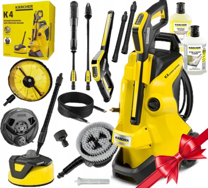 MYJKA CIŚNIENIOWA KARCHER K4 ZESTAW XL + SZCZOTKA - 12986860489 - oficjalne archiwum Allegro