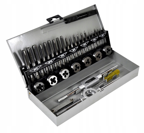 Zestaw gwintowników narzynek M3-M12 narzynki 32szt - 9540392508 - oficjalne archiwum Allegro