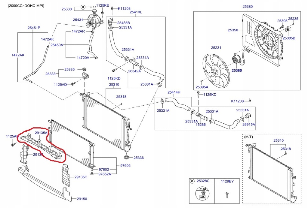 HYUNDAI TUCSON kierownica powietrza 29135-D7500 - 9668232636 ...