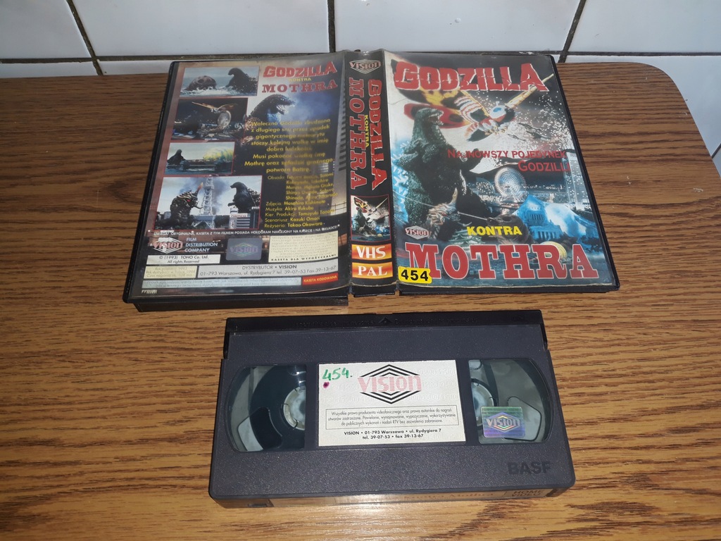 Godzilla kontra Mothra Vision VHS Unikat - 13425937747 - oficjalne ...