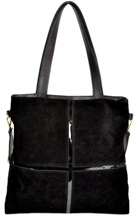 TOREBKA DAMSKA LAURA BIAGGI CZARNA WELUR - 10647883244 - oficjalne archiwum Allegro