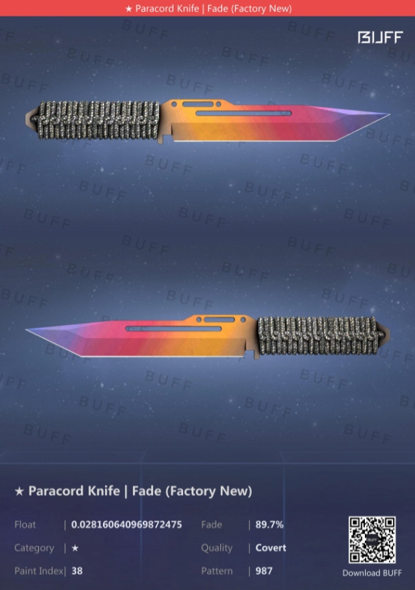 Paracord Knife Fade FN cs:go skiny CS GO kosa nóż - 13105922281 ...